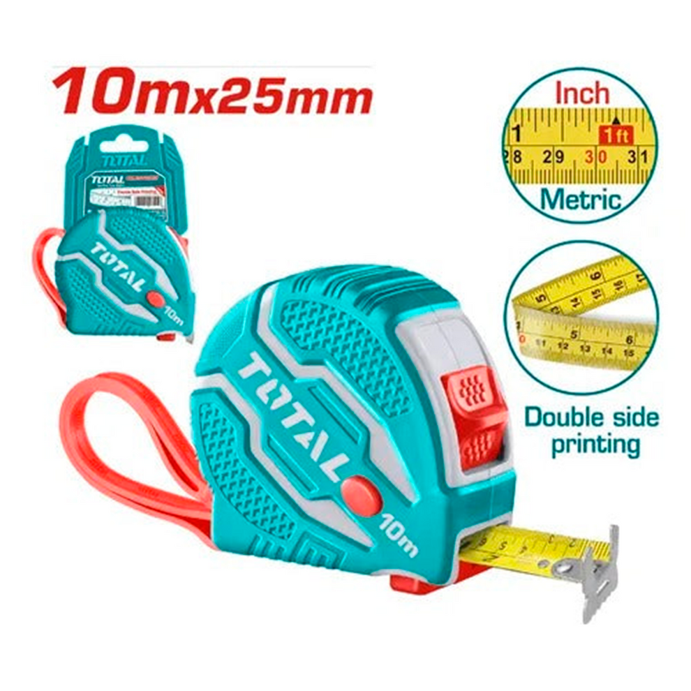 Cinta Métrica De 10 Metros Marca Total Tools Calidad – Soriega